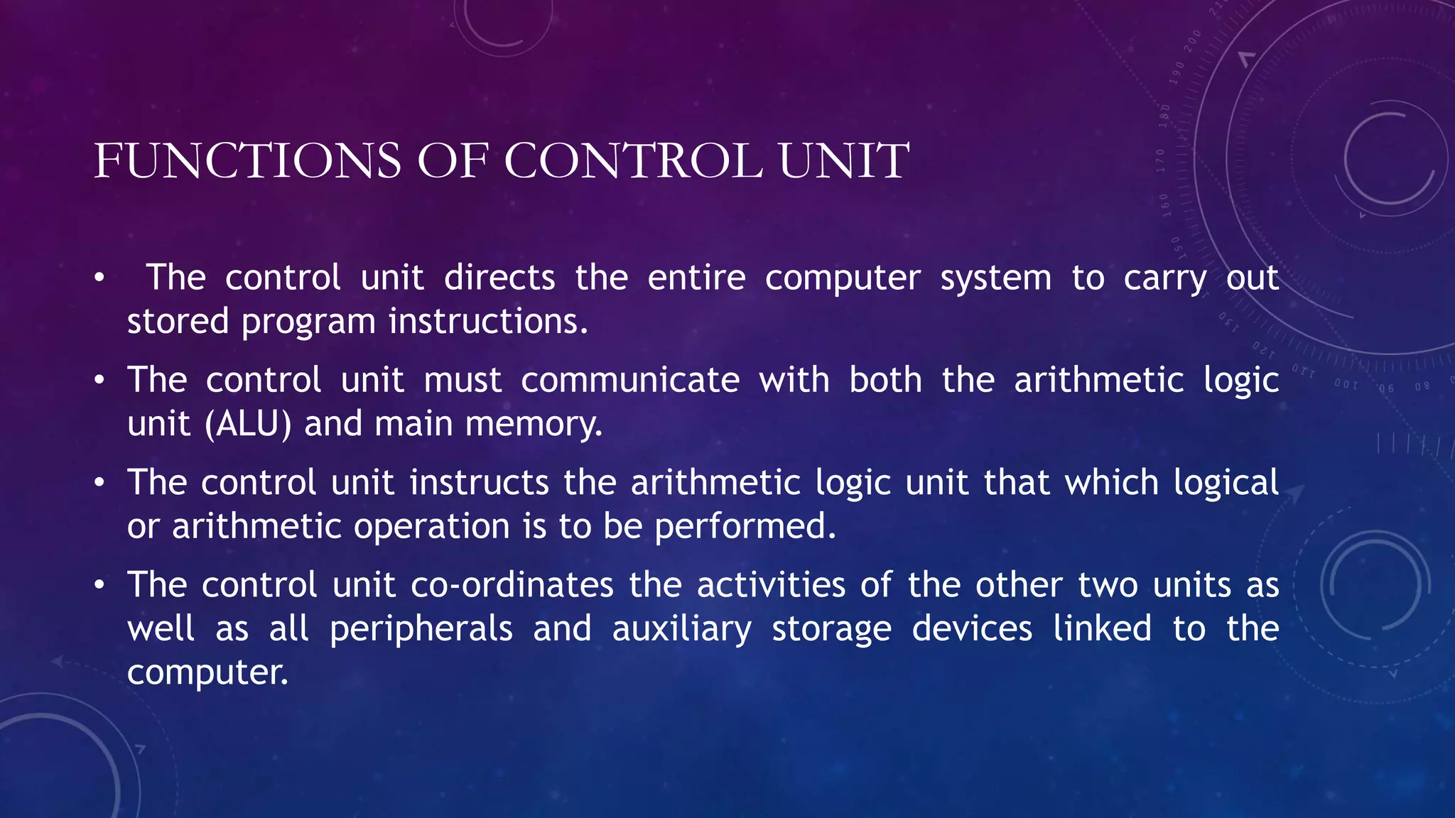 Timing and control unit | PPT