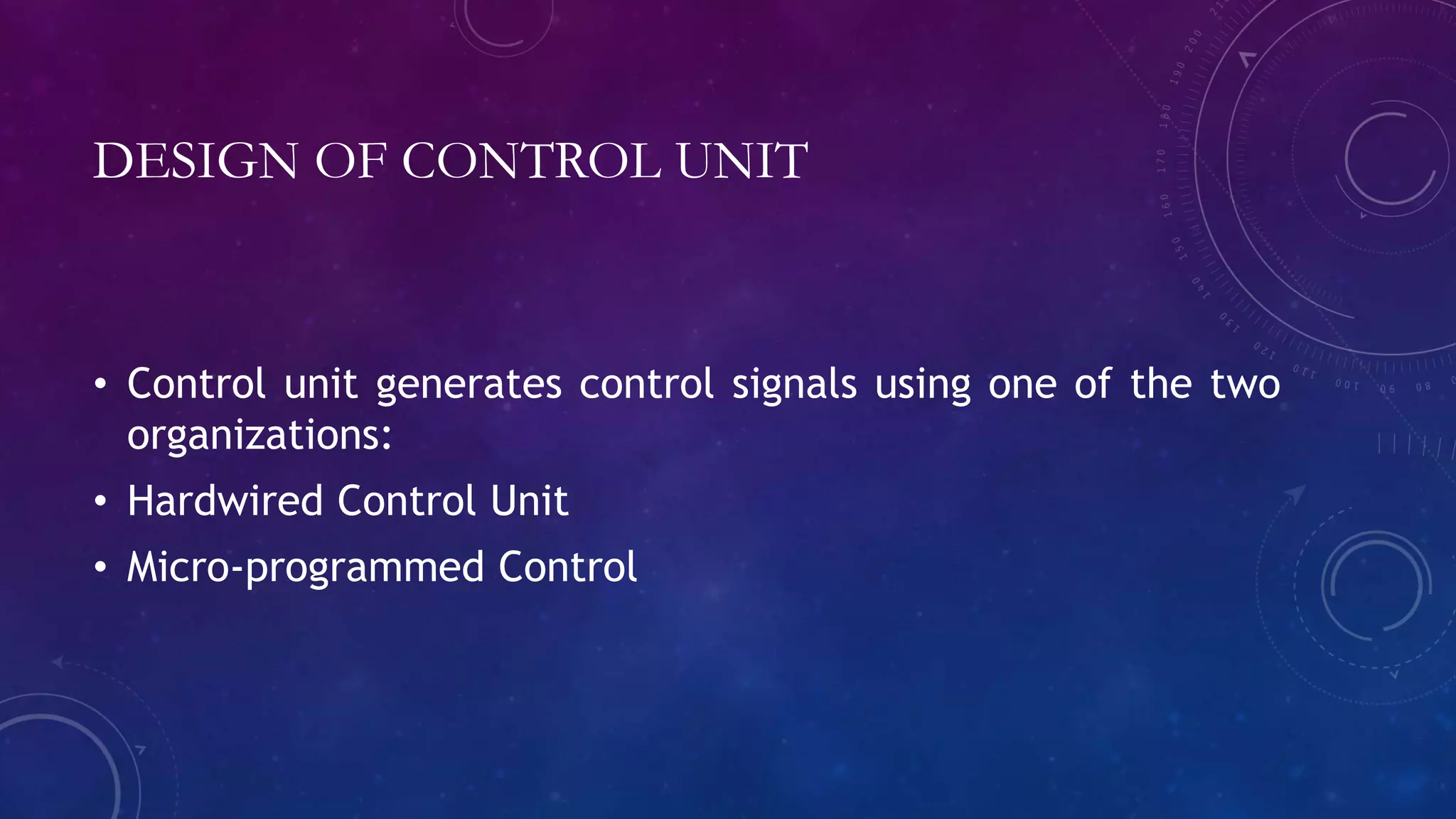 Timing and control unit | PPTX
