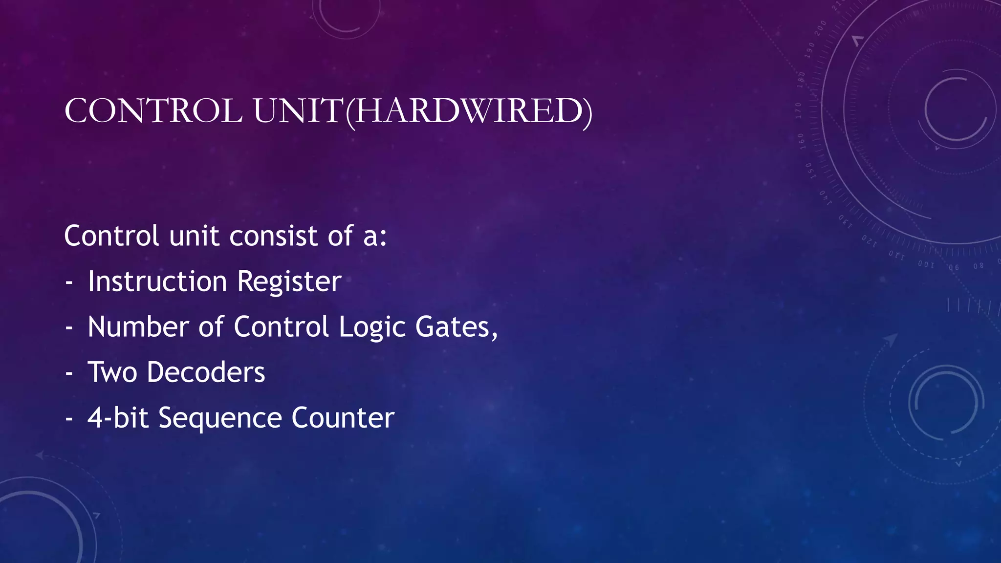 Timing and control unit | PPTX