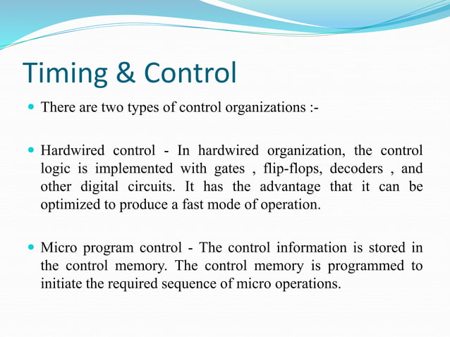 Timing And Control Pptx Programming Languages Computing