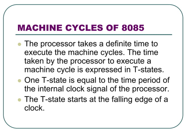 Timing Diagram Of 8085 Ppt