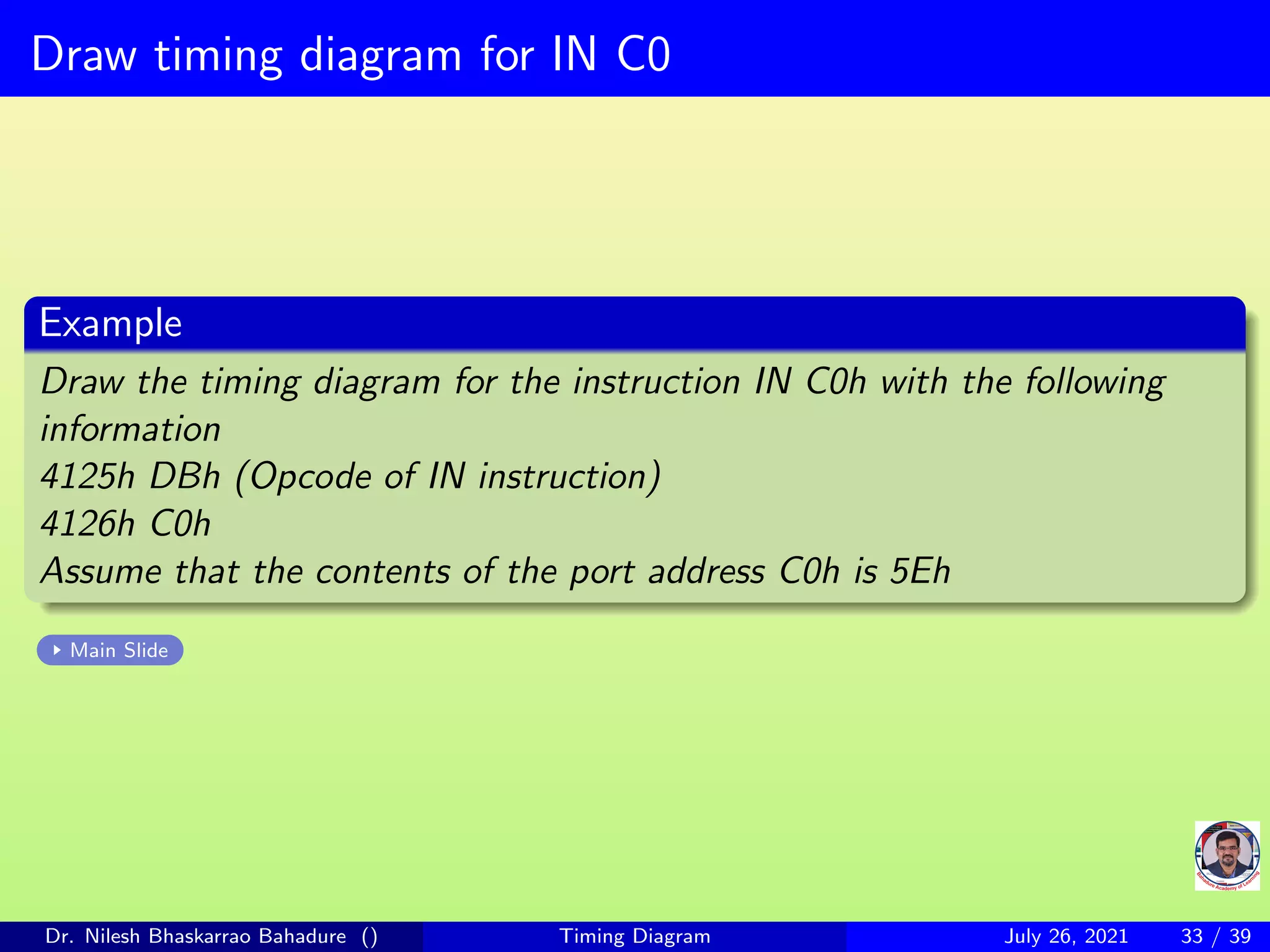 Timing diagram of microprocessor 8085 | PDF