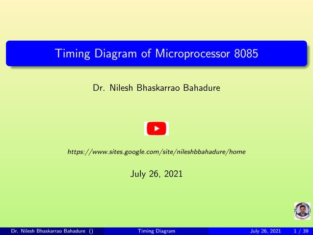 Timing diagram of microprocessor 8085 | PDF | Technology & Computing