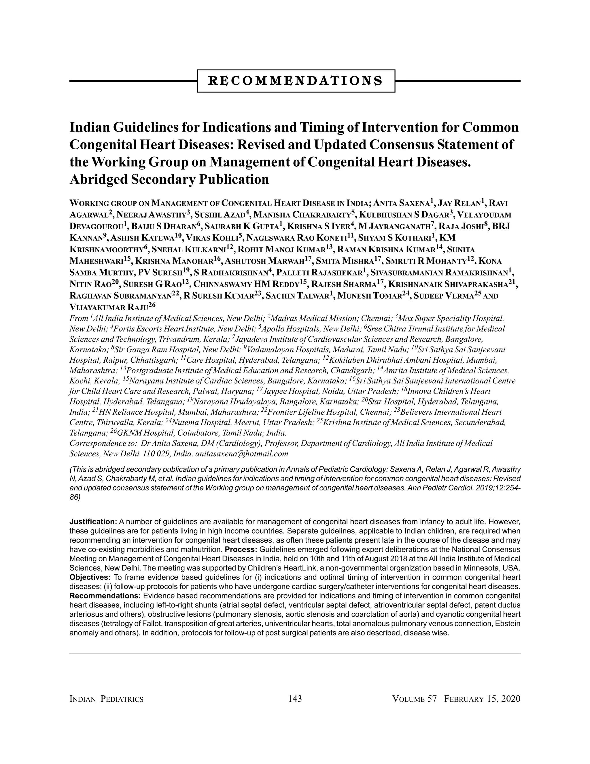 Timing of SURGERY IN CHD | PDF