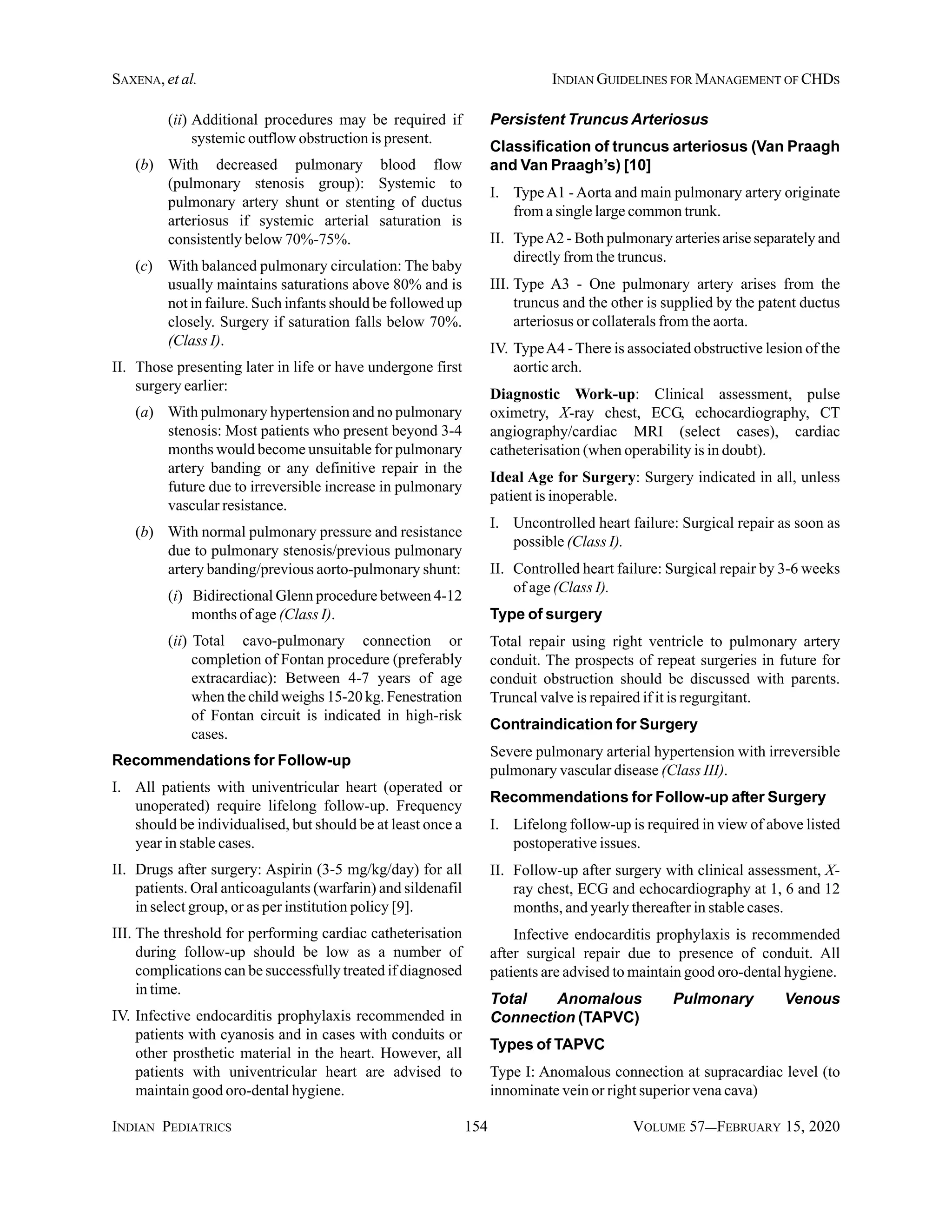 Timing of SURGERY IN CHD | PDF