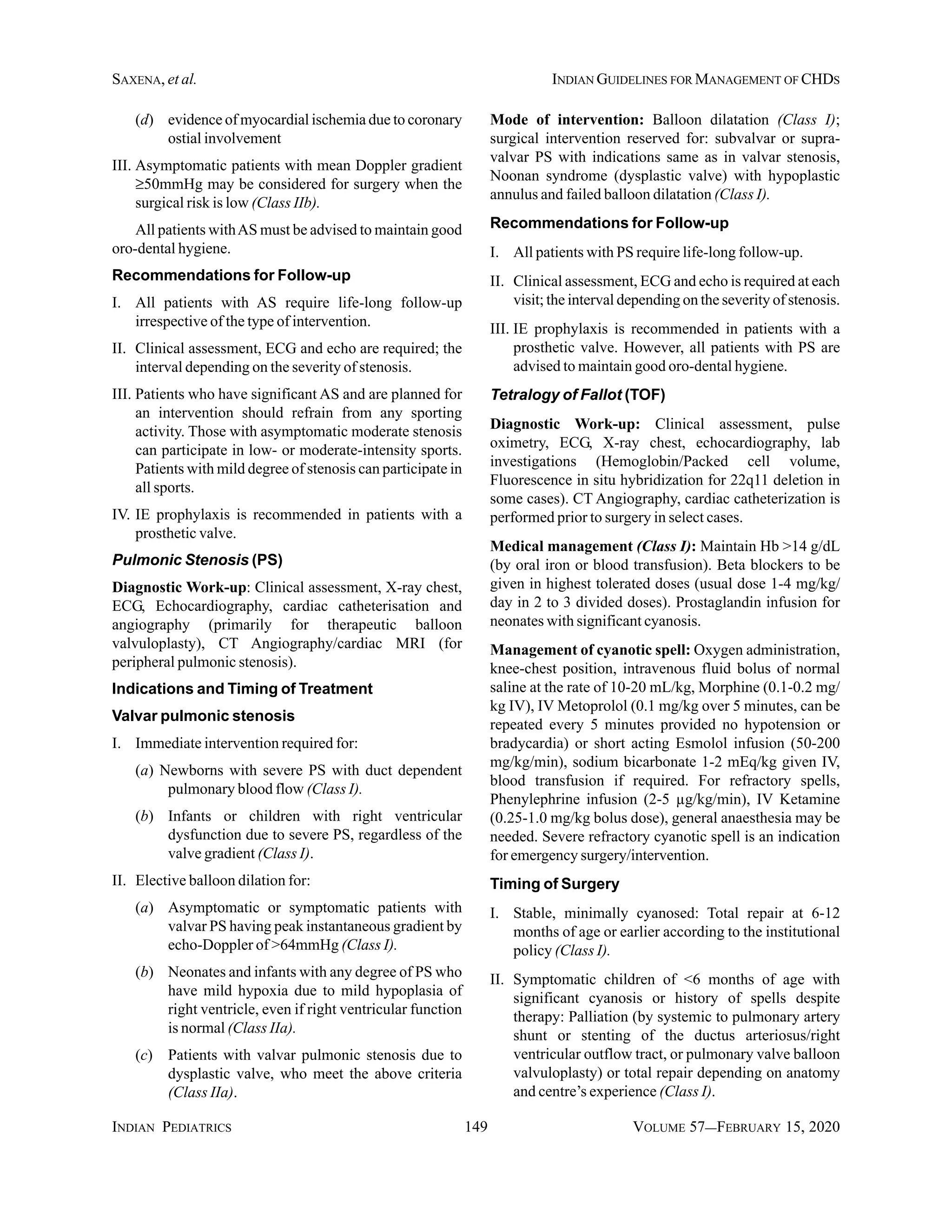 Timing of SURGERY IN CHD | PDF