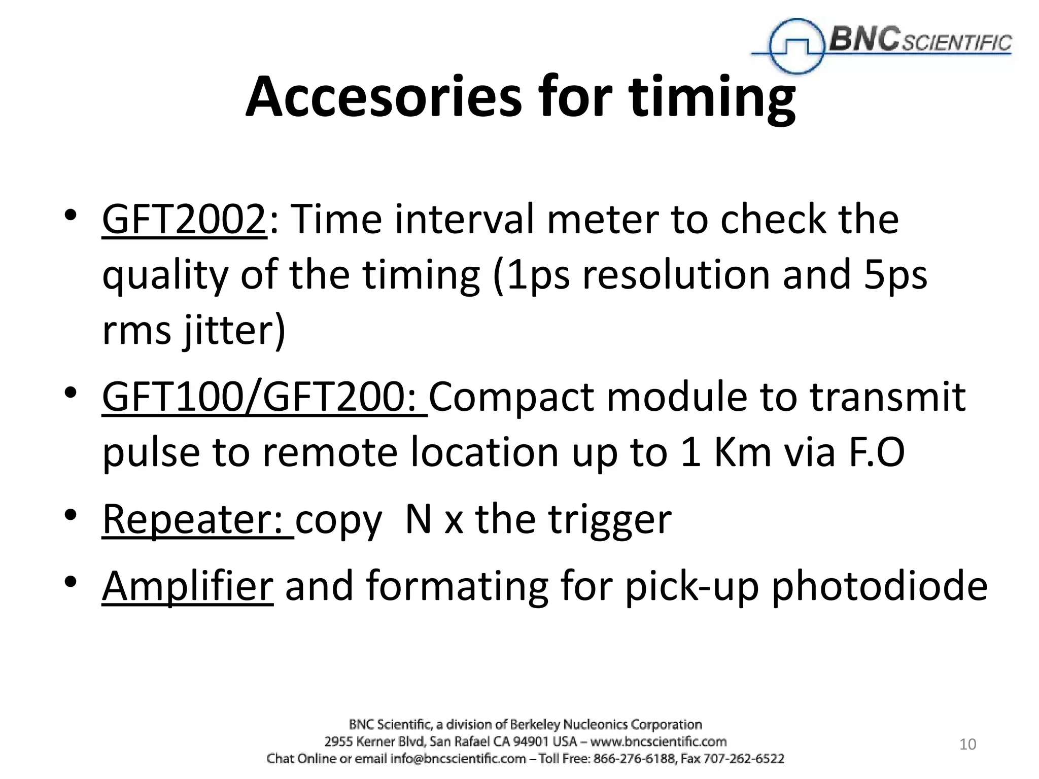 Timing System For Picosecond Laser Power Point Ppt Physics Science