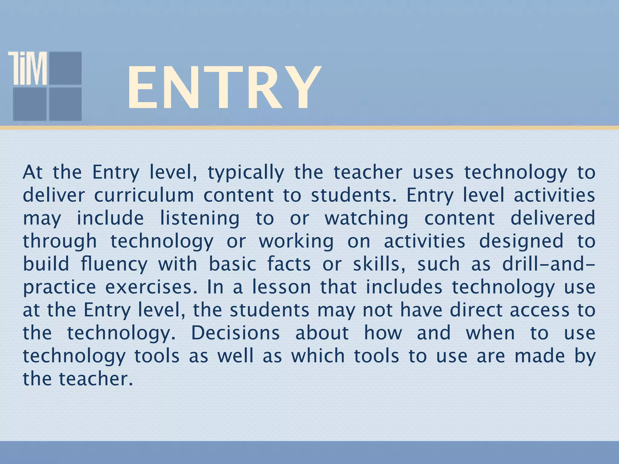 Technology Integration Matrix Introduction | KEY