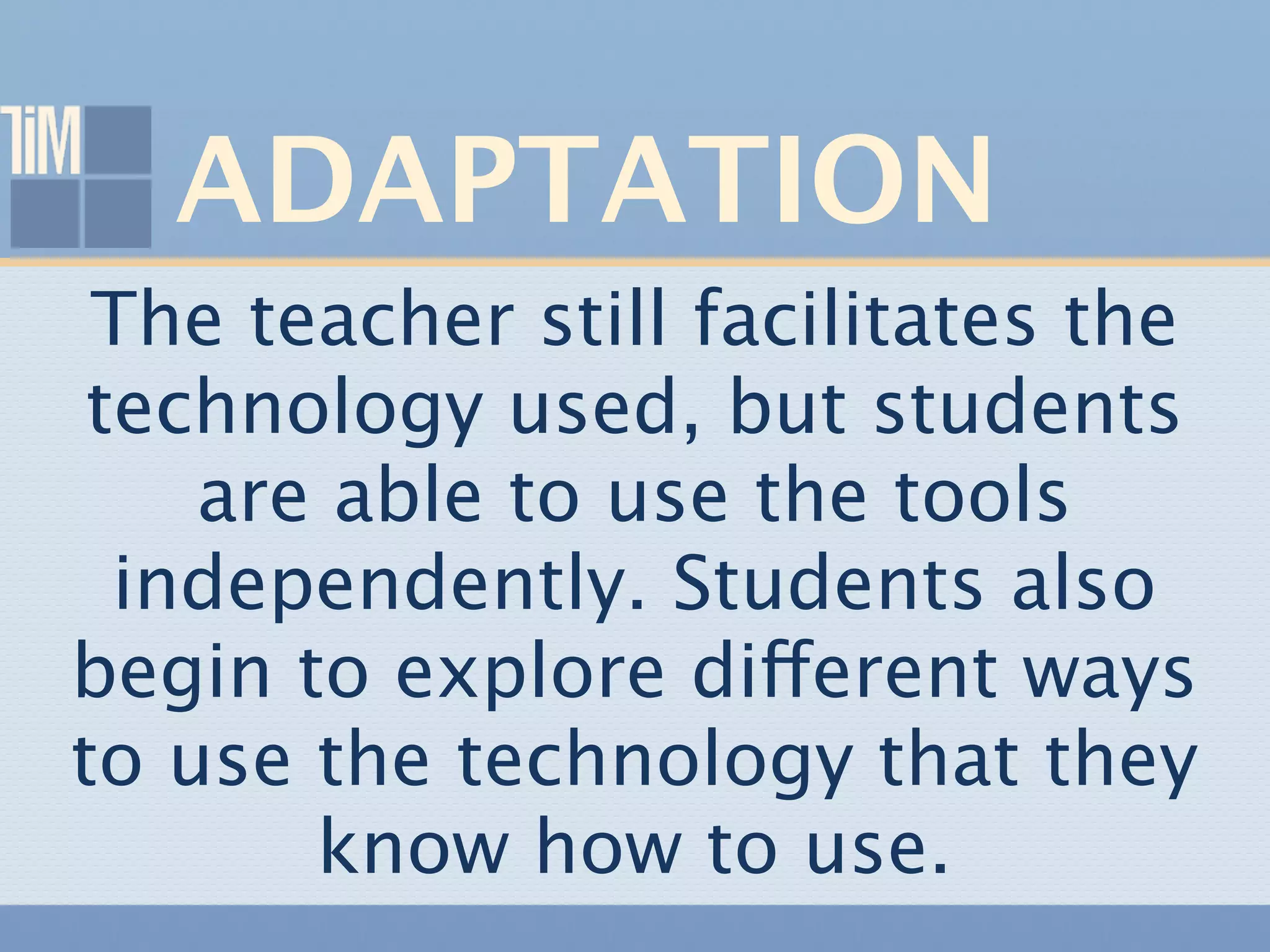 Technology Integration Matrix Introduction Key