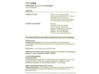 Tim Luke Resume Powerpoint | PPT