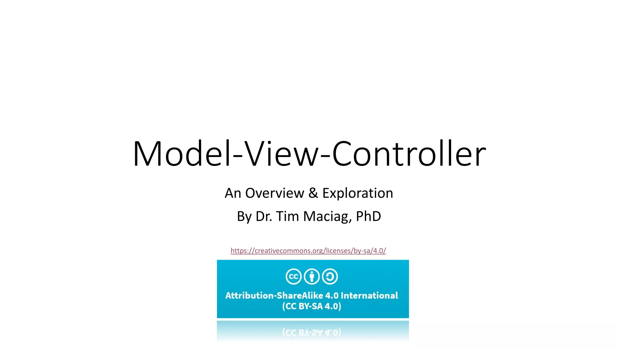 MVC, An Overview & Exploration | PPT