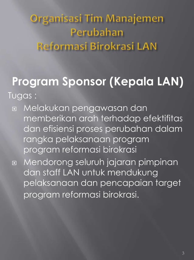 Tim manajemen perubahan lan | PDF