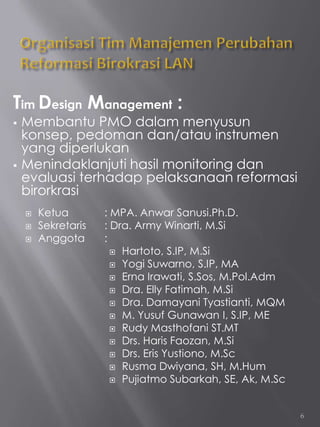Tim manajemen perubahan lan | PDF