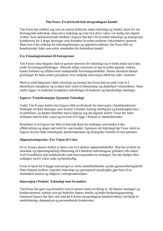 Tim Marius Arvik Fosse | CEO of Equave | PDF