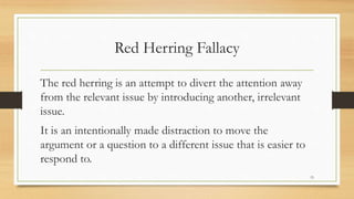 Deceiving Ourselves with Logical Fallacies | PPT