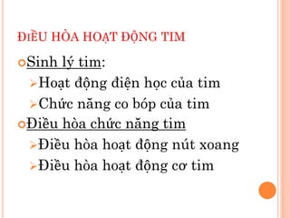 Tim mạch Điều hòa tim mạch - sinh lý học - YYDS | PDF