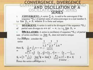 INFINITE SEQUENCE AND SERIES OF REAL NUMBERS | PPTX