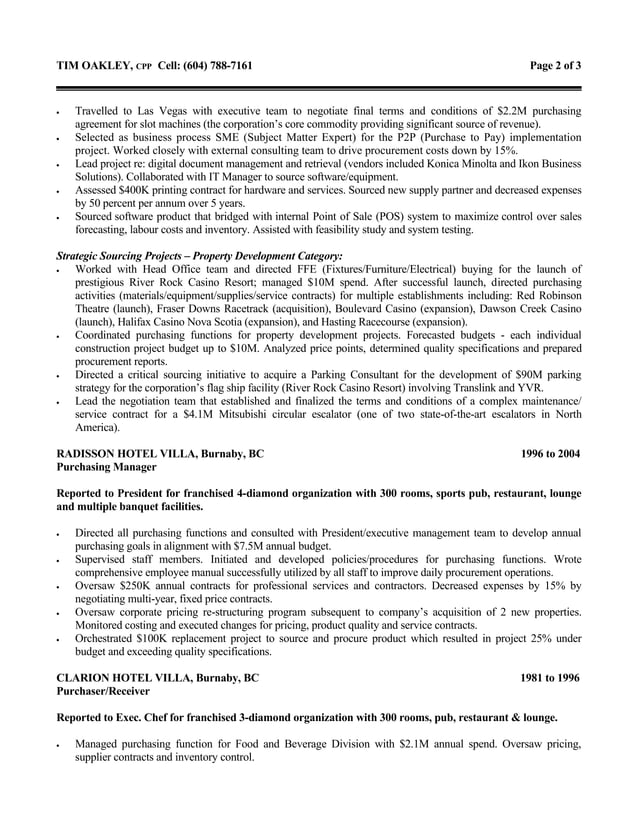 Tim Oakley Resume | PDF
