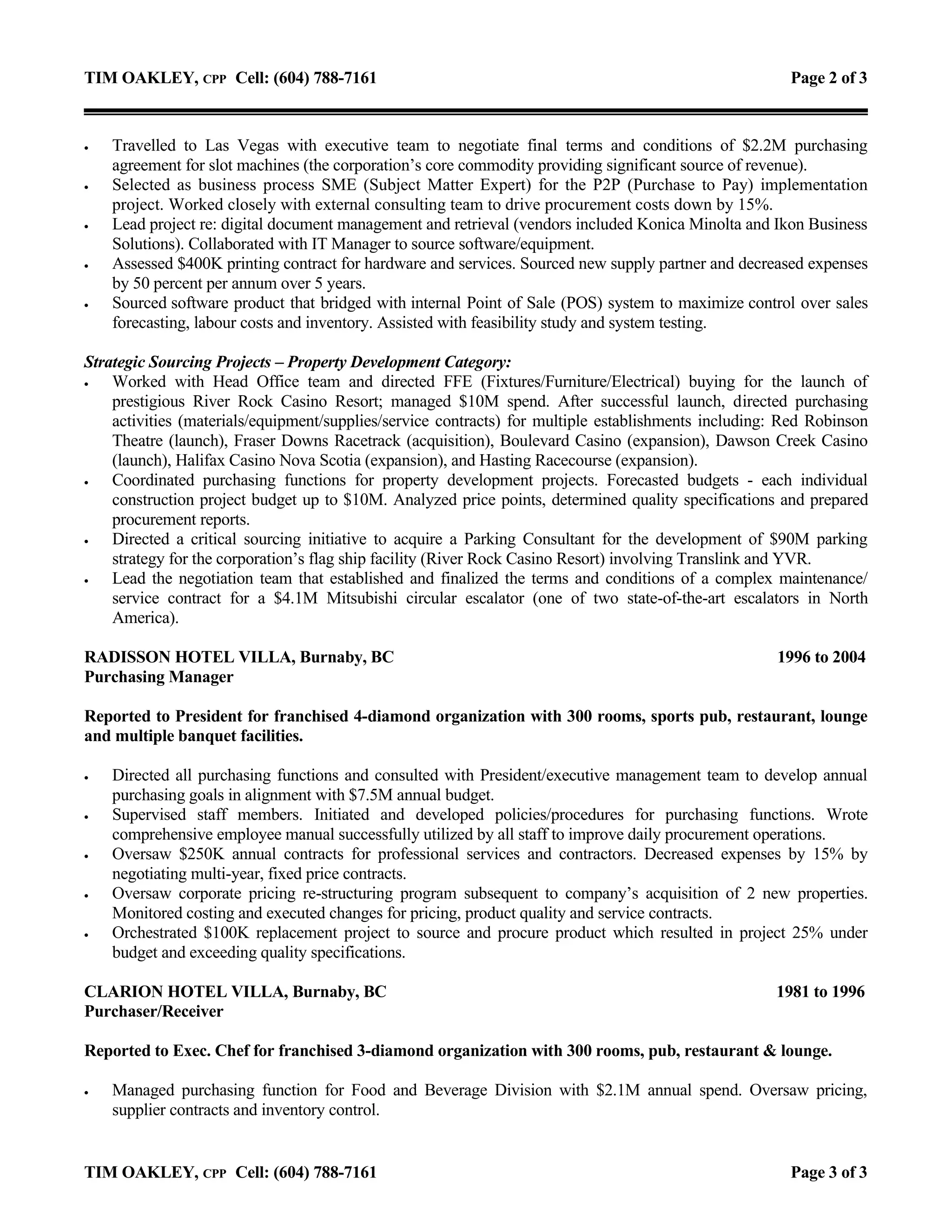 Tim Oakley Resume1 | PDF