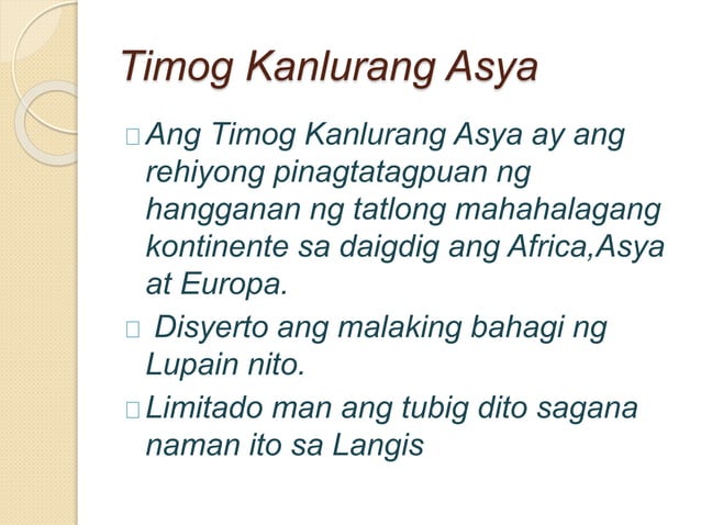 Timog Kanlurang Asya Group 4!Araling Panlipunan | PPTX