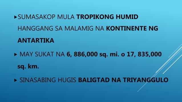 Timog Amerika | PPTX | South America Travel | Travel Locations