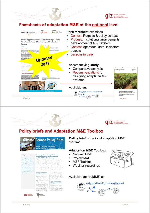 Developing National Adaptation Monitoring and Evaluation Systems | PDF