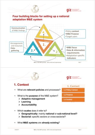 Developing National Adaptation Monitoring and Evaluation Systems | PDF