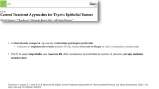 THYMOMA. TUMOR MEDIASTINAL DESCRIPCION.. | PPTX