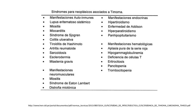 generalidades y tratamiento de cancer de timo | PPTX | Cancer ...