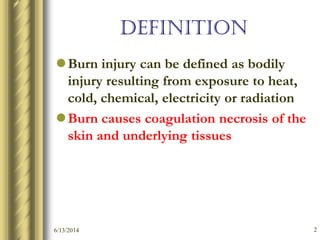 Burn Injury and introduction & physiology | PDF