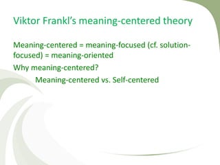 Viktor Frankl's Philosophical Theory on Man's Search for Meaning | PDF