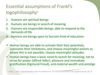 Viktor Frankl's Philosophical Theory on Man's Search for Meaning | PDF