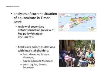 Aquaculture for food and nutrition security in Timor-Leste: Challenges and opportunities | PPT