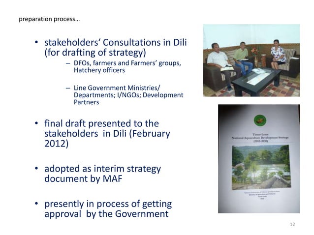 Aquaculture for food and nutrition security in Timor-Leste: Challenges and opportunities | PPT