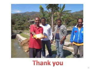 Aquaculture for food and nutrition security in Timor-Leste: Challenges and opportunities | PPT