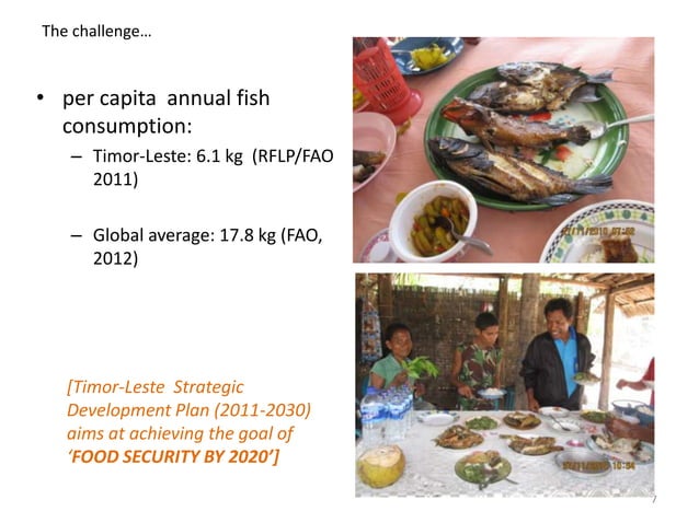 Aquaculture for food and nutrition security in Timor-Leste: Challenges and opportunities | PPT
