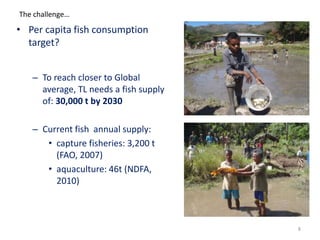 Aquaculture for food and nutrition security in Timor-Leste: Challenges and opportunities | PPT