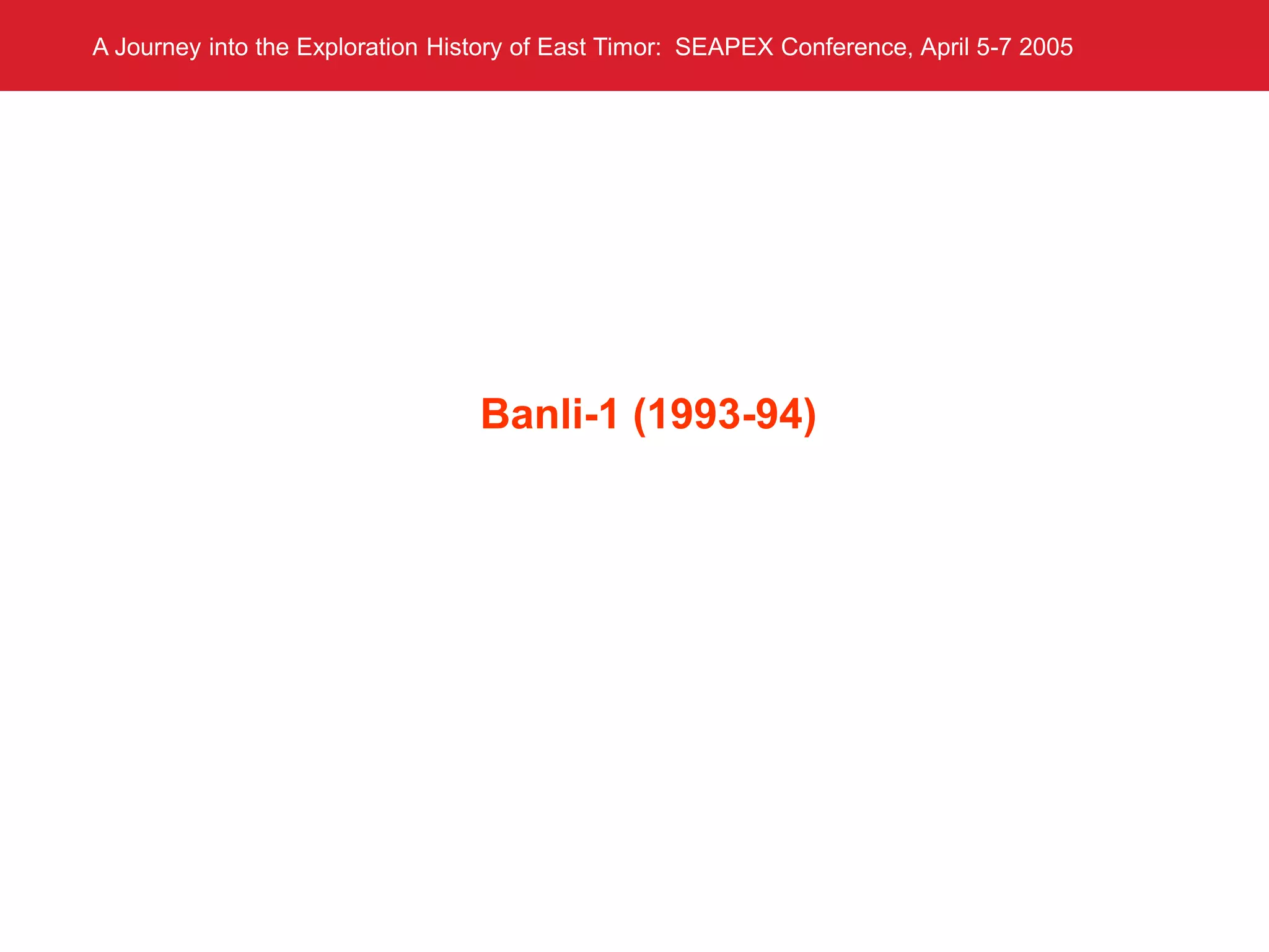 Timor-Leste (East Timor) exploration history - Seapex 2005 - by Chris ...