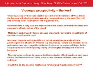 Timor-Leste (East Timor) exploration history - Seapex 2005 - by Chris ...