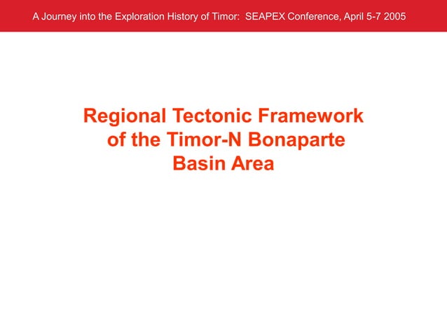 Timor-Leste (East Timor) exploration history - Seapex 2005 - by Chris ...