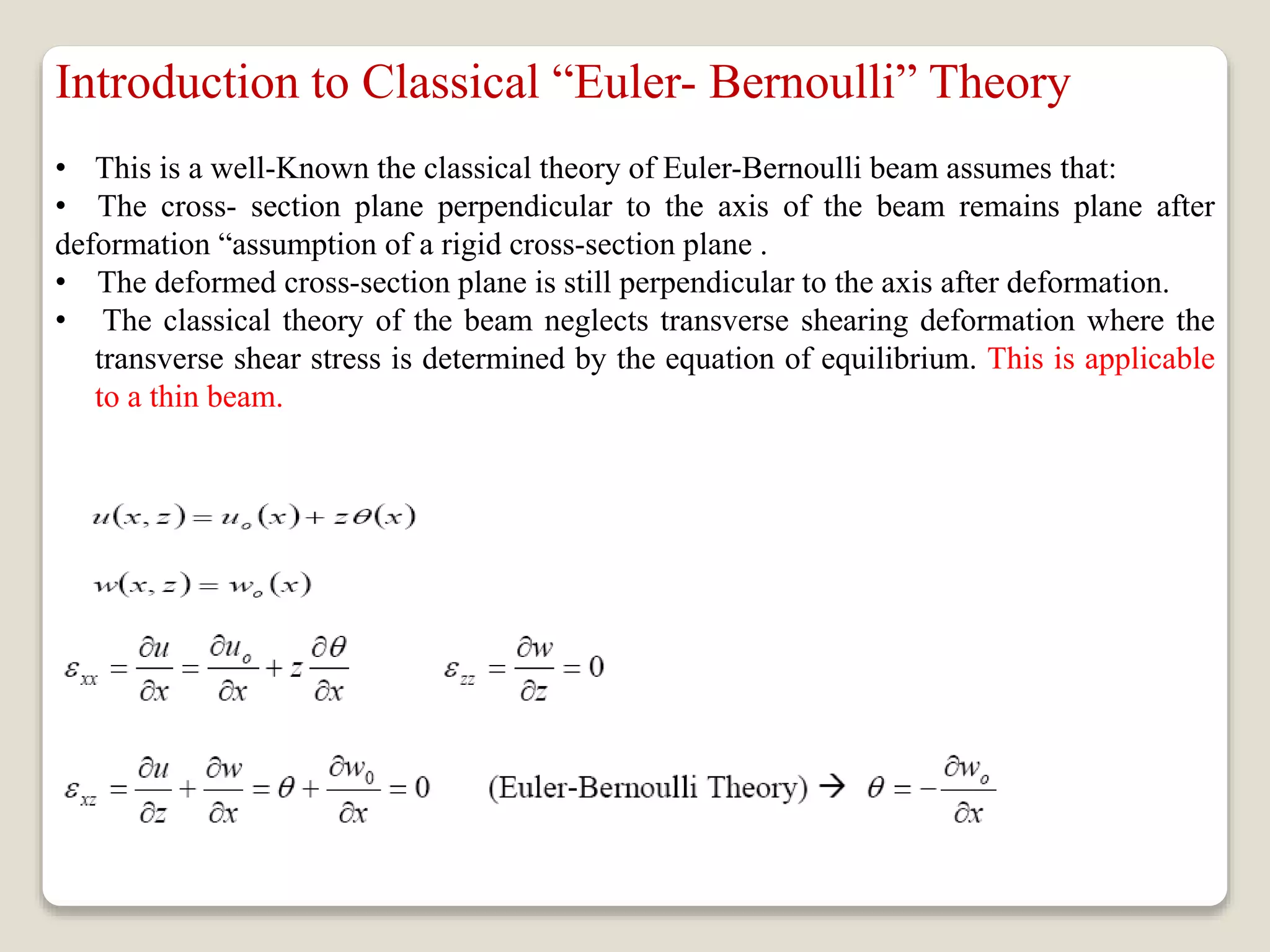 Timoshenko beam-element | PPTX