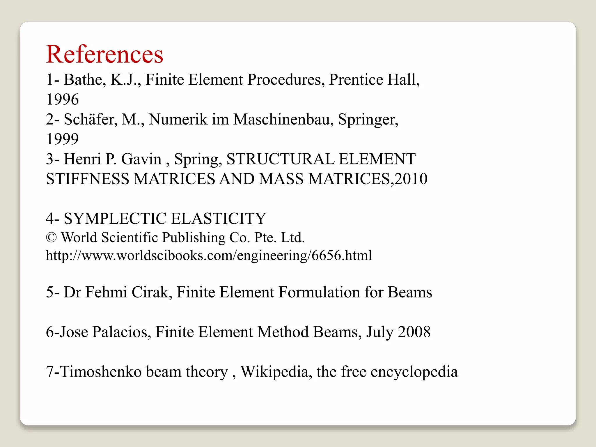 Timoshenko beam-element | PPTX