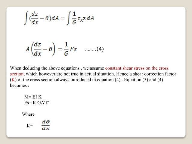 Timoshenko beam-element | PPTX | Physics | Science