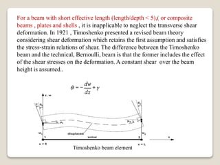 Timoshenko beam-element | PPTX | Physics | Science