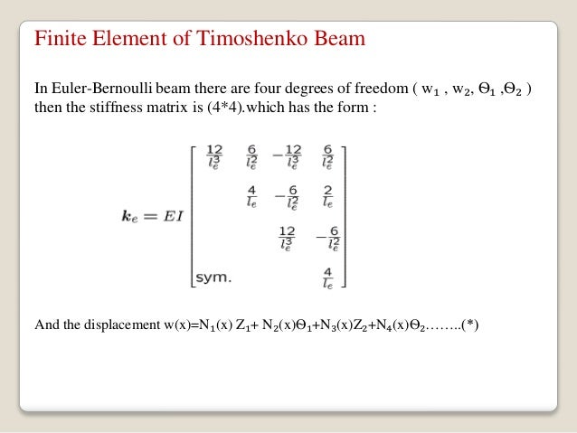 Timoshenko beam-element