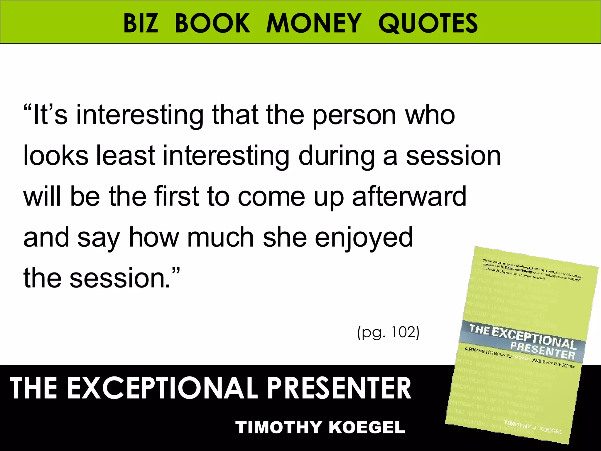 THE EXCEPTIONAL PRESENTER | PPT