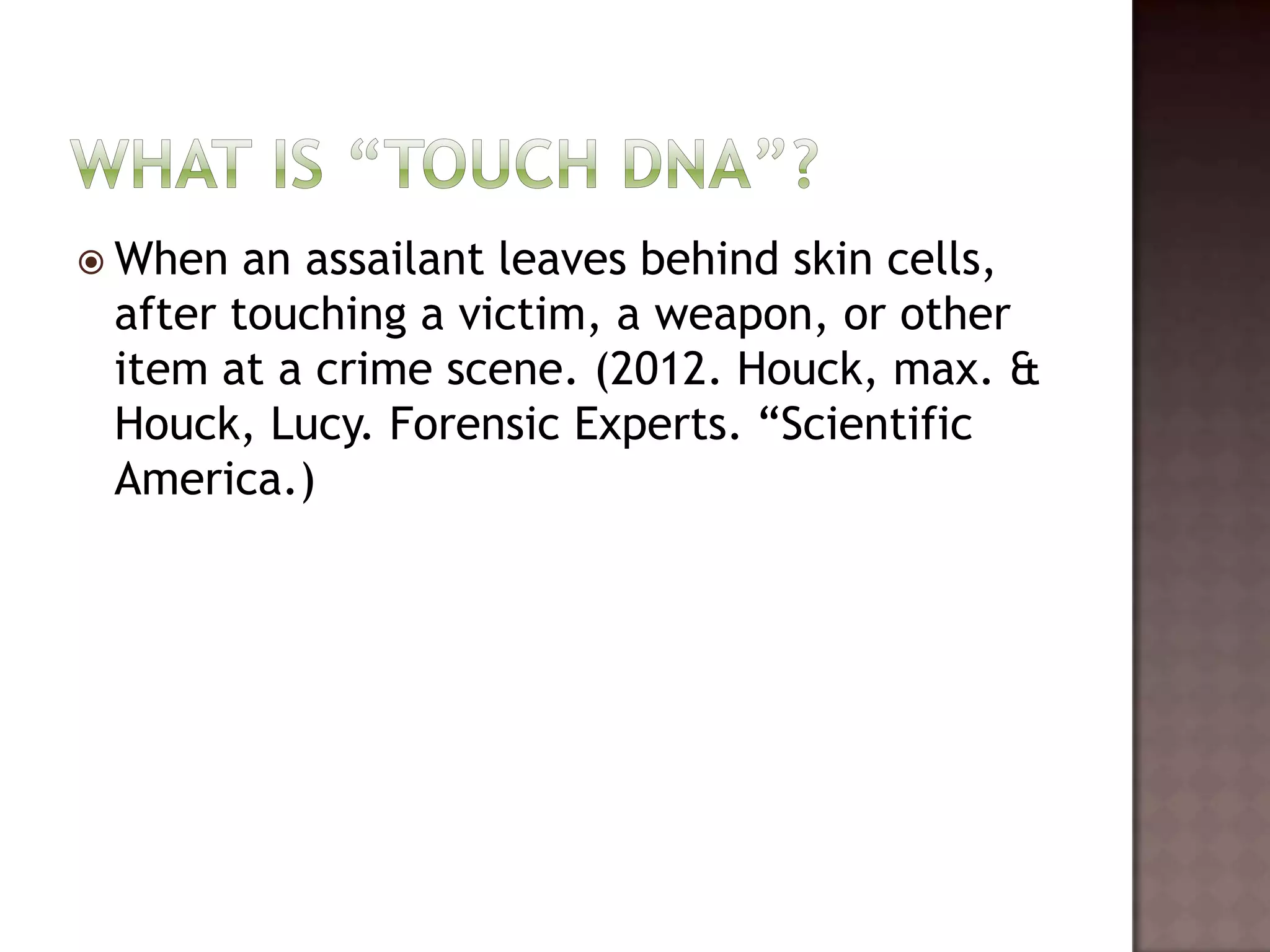Touch DNA PowerPoint. | PPTX