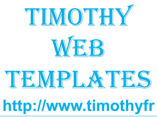 Timothyframework | PPTX | Web Development | Internet