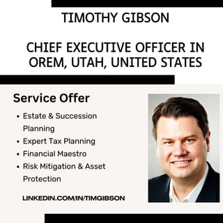Timothy Gibson Utah CFO for Polaris Capital, FlyerSmiles, BulkMineral ...
