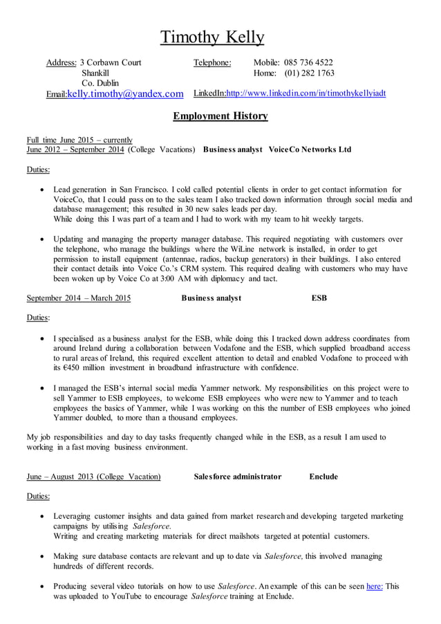 Timothy kelly's cv | PDF